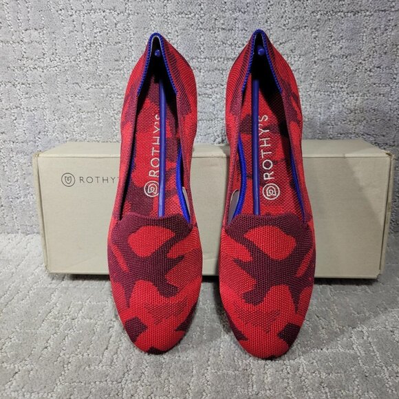 Rothy's | Shoes | Rothys The Loafer Red Camo Round Toe Flats Shoes ...